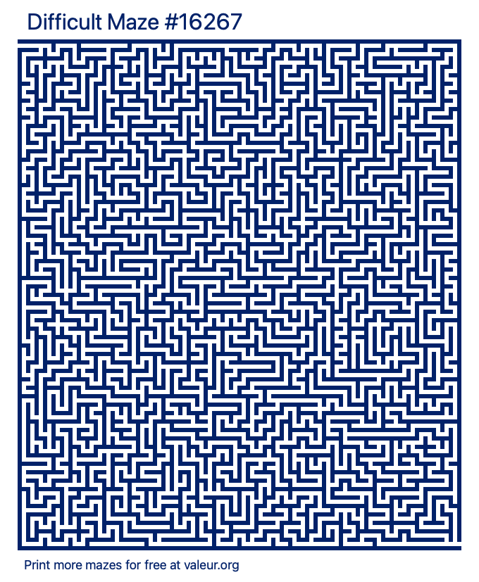 Free Printable Difficult Maze with the Answer #16267