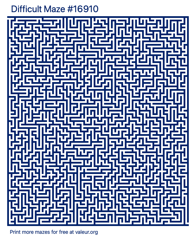 Free Printable Difficult Maze with the Answer #16910