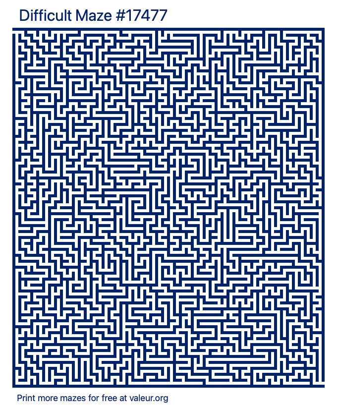 Free Printable Difficult Maze with the Answer #17477