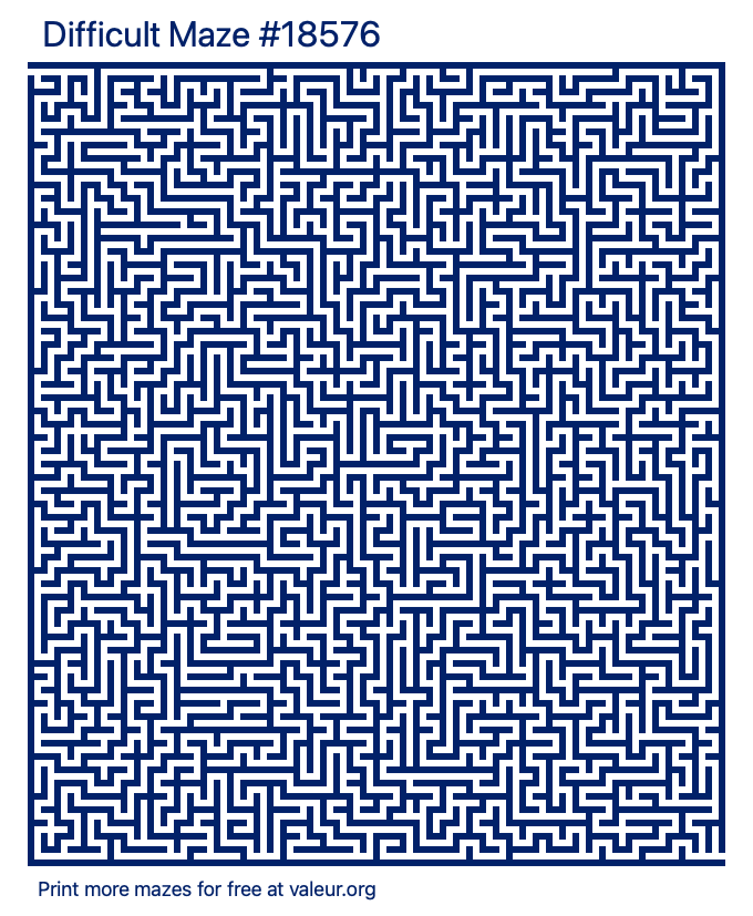 Free Printable Difficult Maze with the Answer #18576