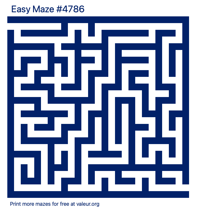 Free Printable Easy Maze with the Answer #4786