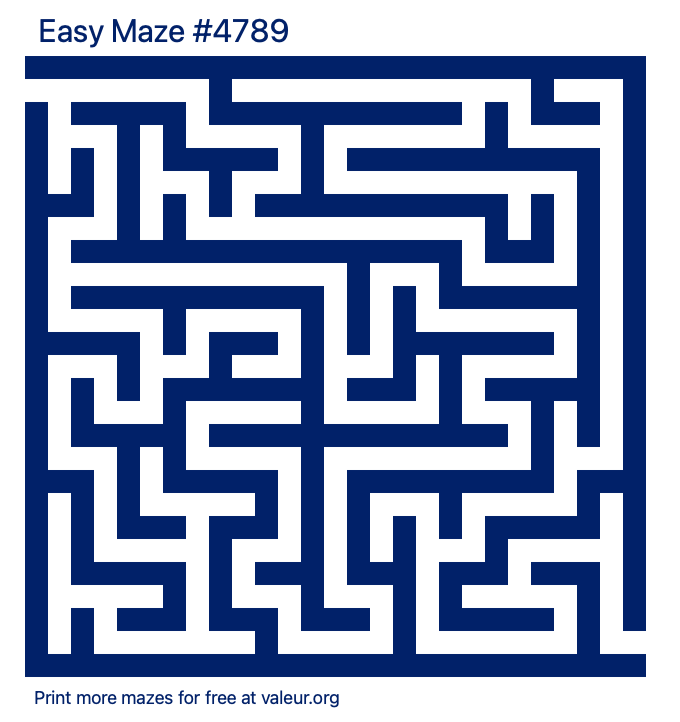 Free Printable Easy Maze with the Answer #4789