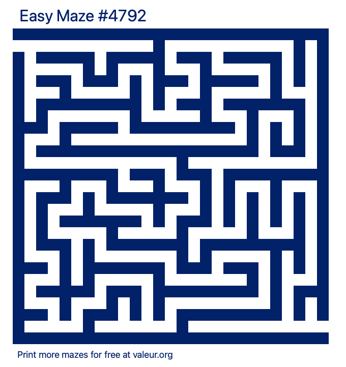 Free Printable Easy Maze with the Answer #4792