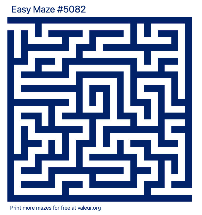 Free Printable Easy Maze with the Answer #5082