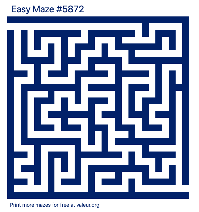 Free Printable Easy Maze with the Answer #5872