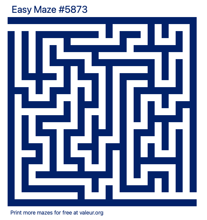 Free Printable Easy Maze with the Answer #5873