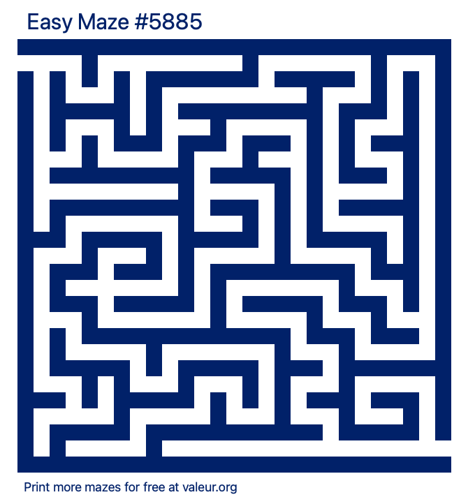 Free Printable Easy Maze with the Answer #5885