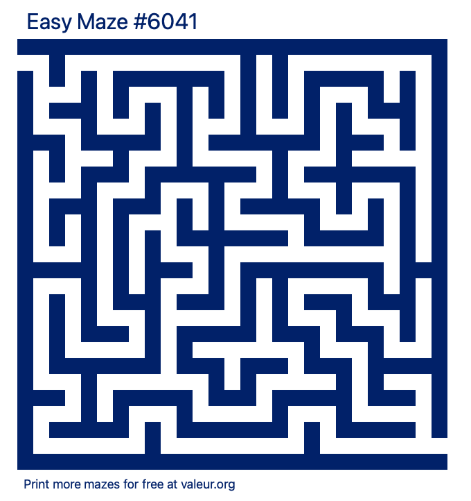 Free Printable Easy Maze with the Answer #6041