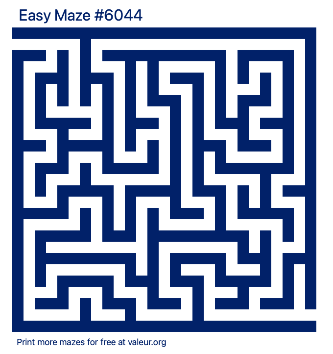 Free Printable Easy Maze with the Answer #6044