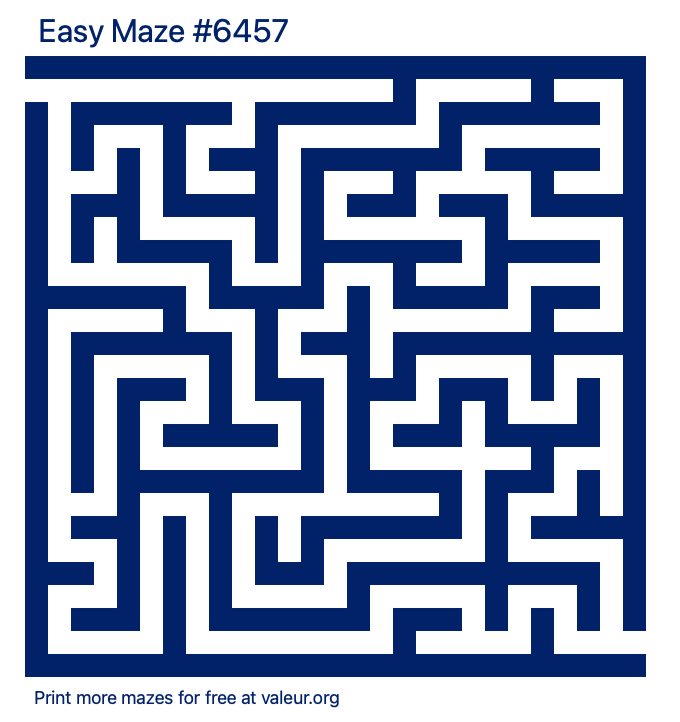 Free Printable Easy Maze with the Answer #6457