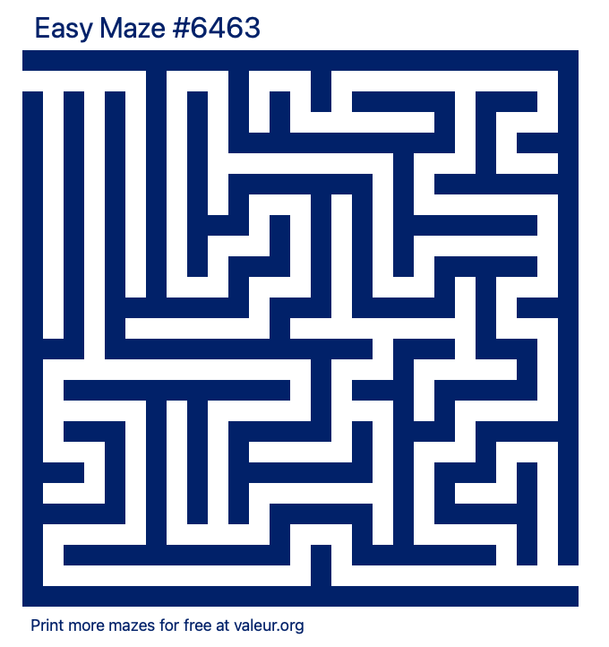 Free Printable Easy Maze with the Answer #6463
