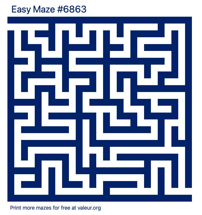 Free Printable Easy Maze with the Answer #6863