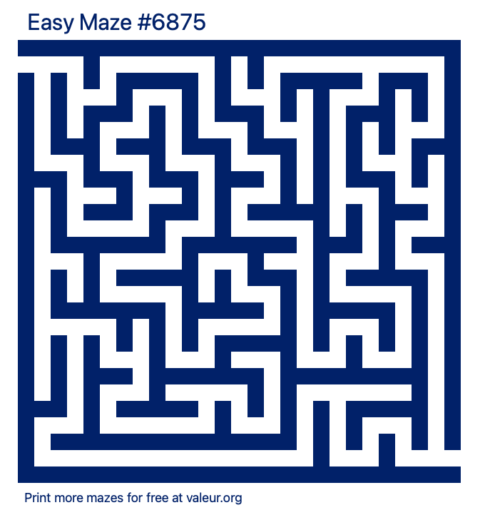 Free Printable Easy Maze with the Answer #6875