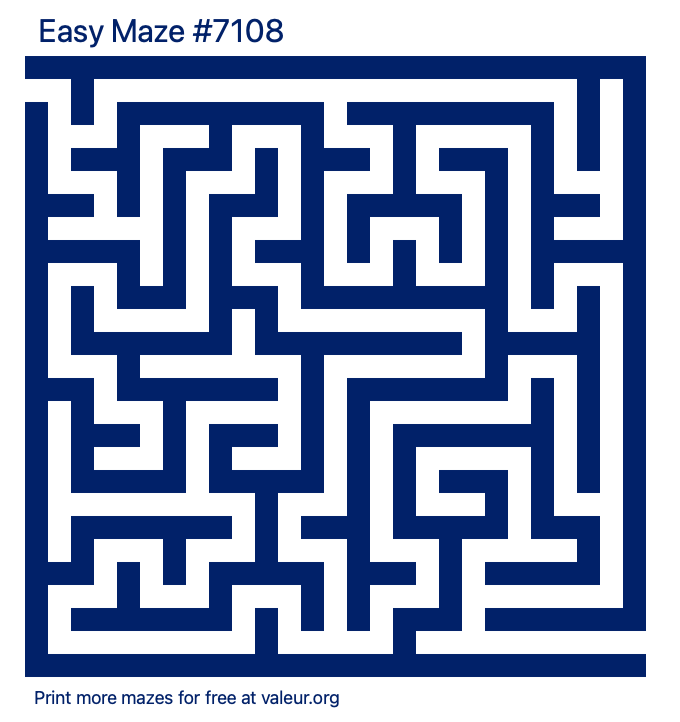 Free Printable Easy Maze with the Answer #7108