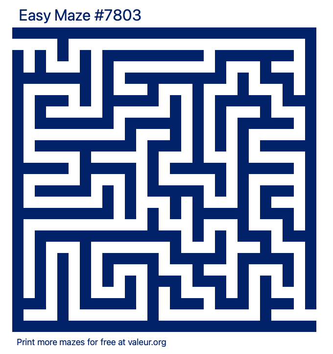 Free Printable Easy Maze with the Answer #7803