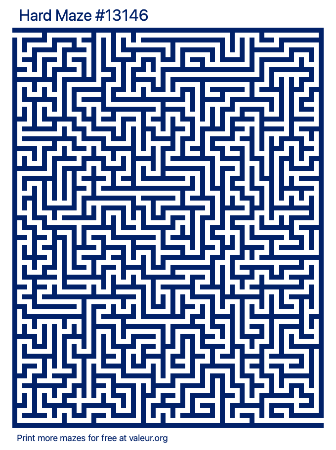 Free Printable Hard Maze with the Answer #13146