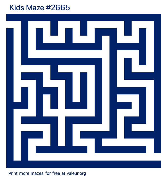Free Printable Kids Maze with the Answer #2665