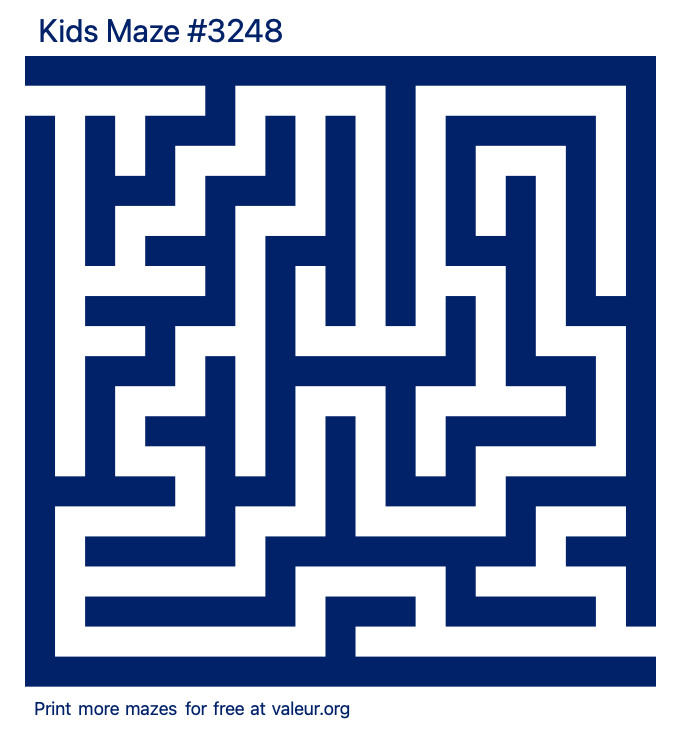 Free Printable Kids Maze with the Answer #3248