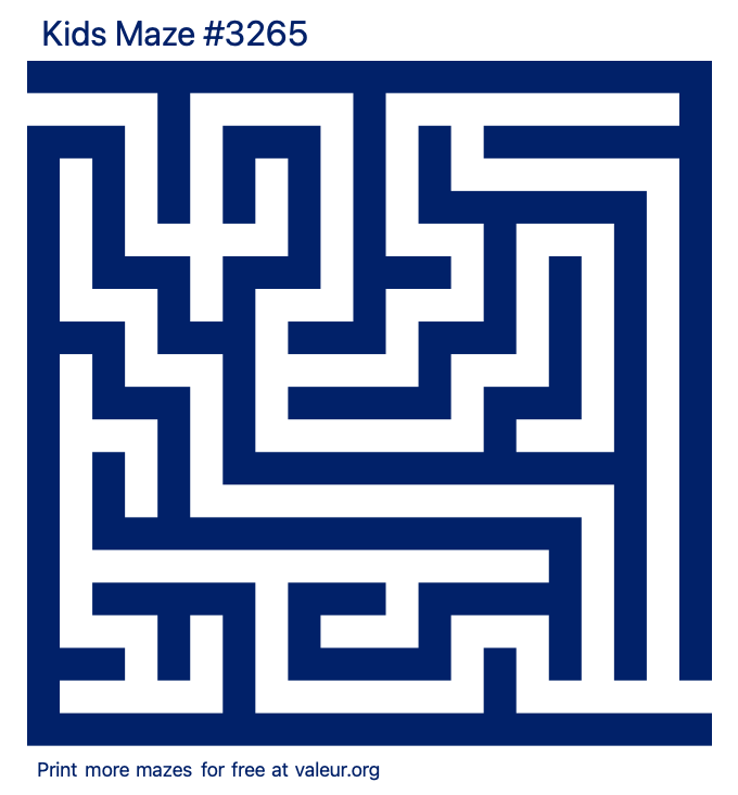 Free Printable Kids Maze with the Answer #3265
