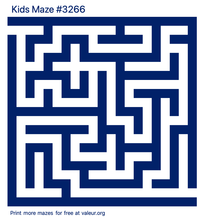 Free Printable Kids Maze with the Answer #3266
