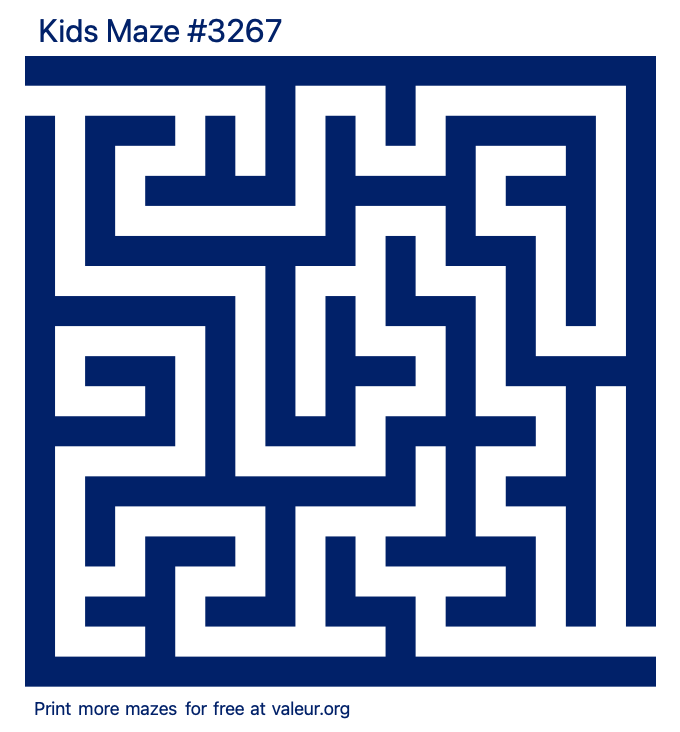 Free Printable Kids Maze with the Answer #3267