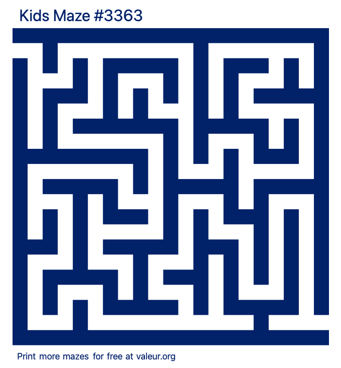 Free Printable Kids Maze with the Answer #3363