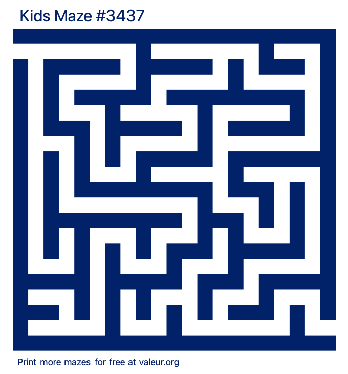 Free Printable Kids Maze with the Answer #3437
