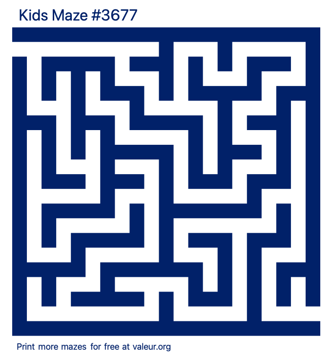 Free Printable Kids Maze with the Answer #3677
