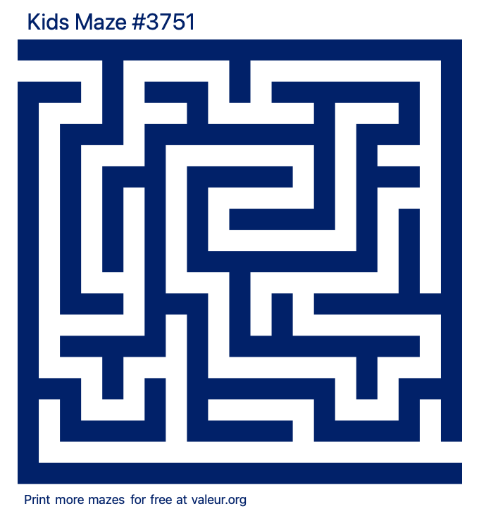 Free Printable Kids Maze with the Answer #3751