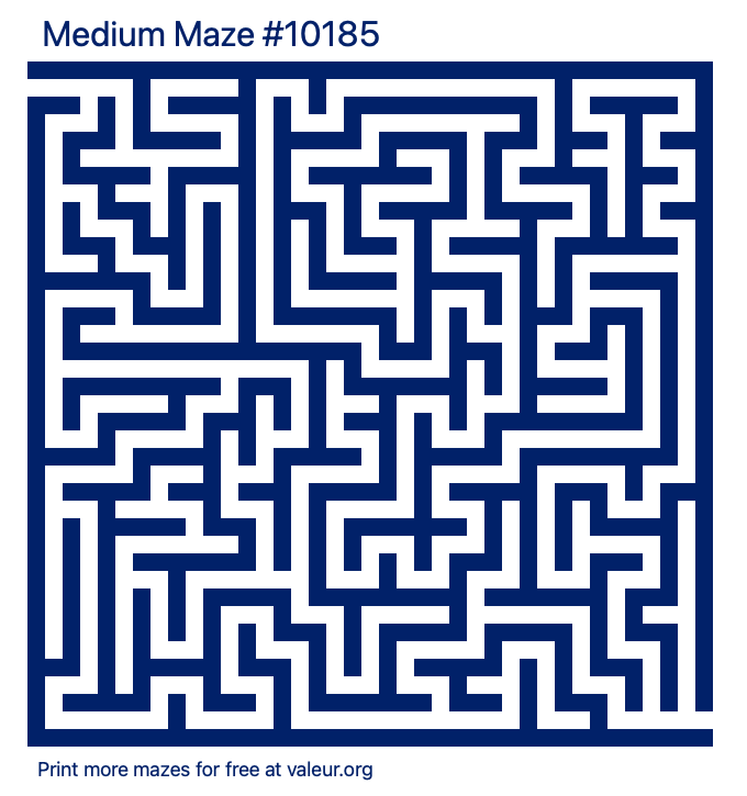 Free Printable Medium Maze with the Answer #10185
