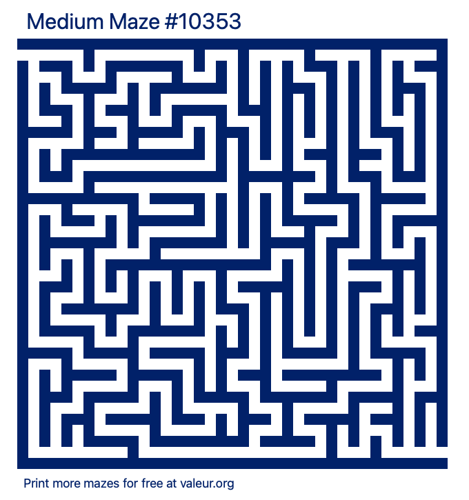 Free Printable Medium Maze with the Answer #10353