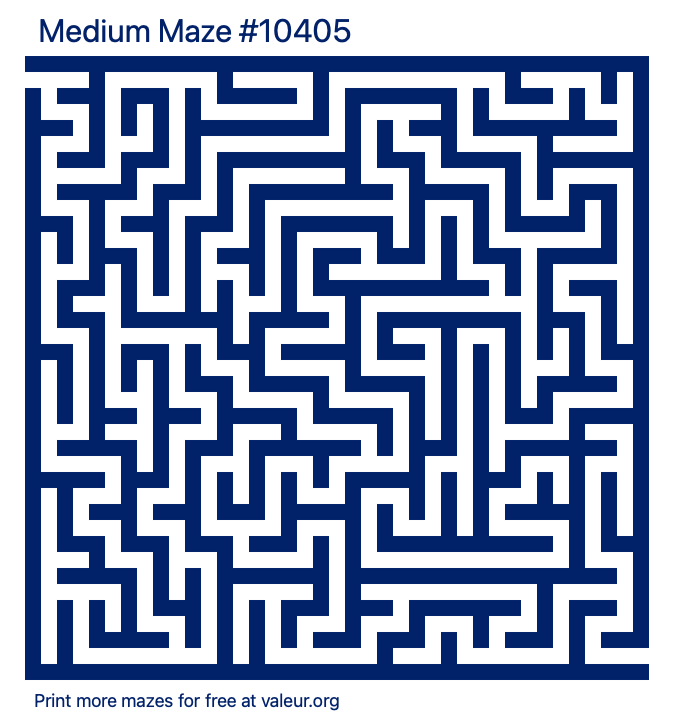 Free Printable Medium Maze with the Answer #10405