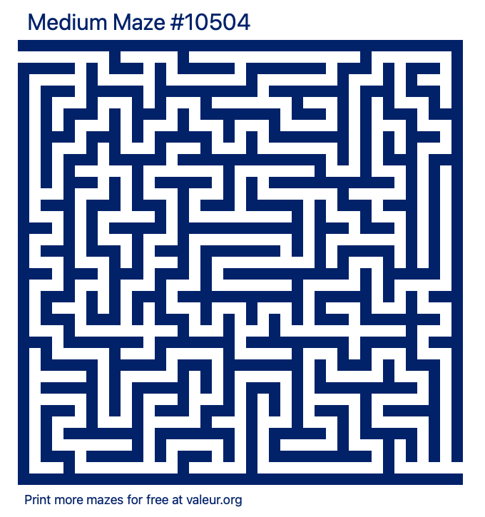 Free Printable Medium Maze with the Answer #10504