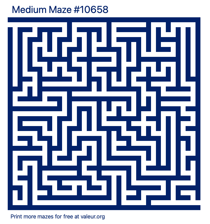 Free Printable Medium Maze with the Answer #10658