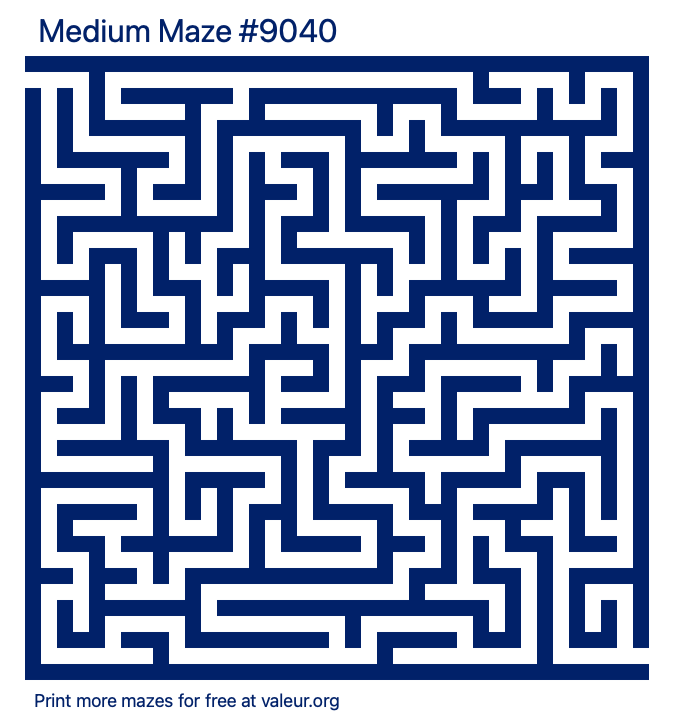 Free Printable Medium Maze with the Answer #9040